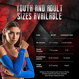 Baseball Arm Sleeve Youth & Adult 1 Pair | Football Basketball Cycling Tennis