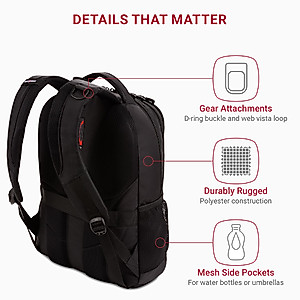 SwissGear Cecil 5505 Laptop Backpack, Black, 18-Inch