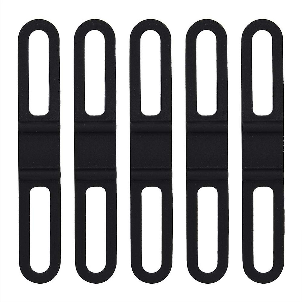 5PCS Silicone Band, Multipurpose Bike Handlebar Strap Cycling Flashlight Mount Holder