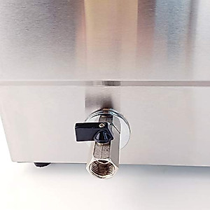 DULONG Commercial Bain Marie Electric Food Warmer Buffet Warmer Soup Warmer Stove Steam Table Stainless Steel Container Temperature Control for Catering Restaurant Commercial Grade 1350W(1/3 GN 3 Pan)