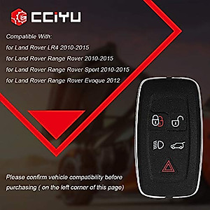 cciyu 1 X Flip Key Fob Shell CASE 5 Buttons for Land Rover Range Rover Evoque / Sport 5 Button Remote Key Fob Shell Case with FCC: Q0EWNTA2MA