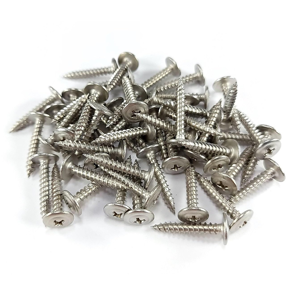50 Qty #8 x 1" 304 Stainless Steel Phillips Modified Truss Head Wood Screws (BCP1211)