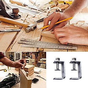 BOOHAO 2 pcs Stainless Steel C Clamp Tiger Clamp Wood Working Tools Welding Clamps G Clamp with Wide Jaw Openings for Carpentry Woodwork Building (65MM)