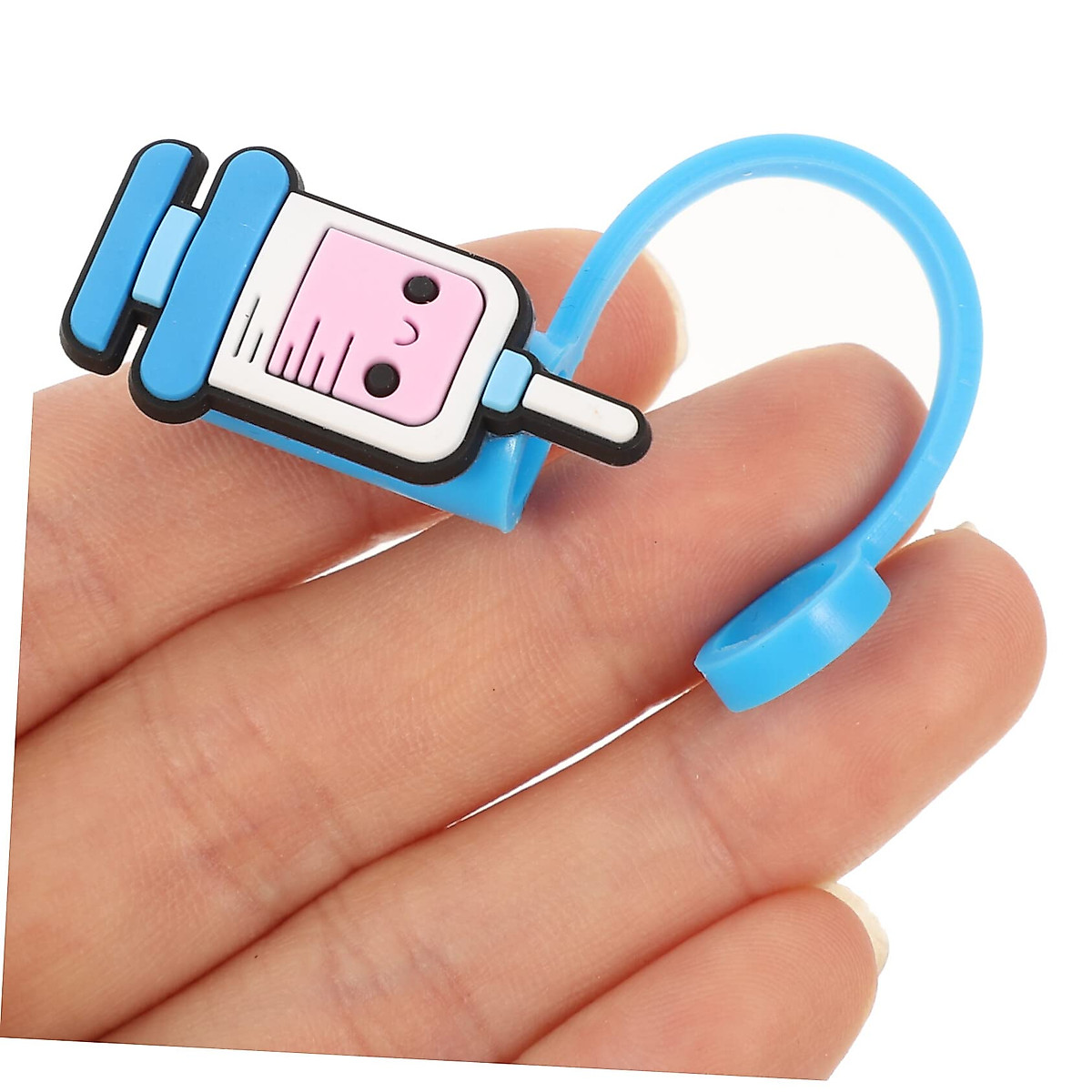 Yardwe 6Pcs medical straw cap straw protector cap silicone straw tips novelty doctor straw caps drinking straw protector Caps for straws straw protector cover cute