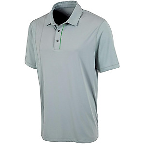 Sunice Men's Preston Polo - Magnesium Melange/Emerald SM