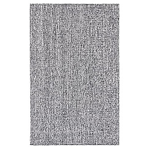 SAFAVIEH Abstract Collection Area Rug - 8' x 10', Black & Ivory, Handmade Wool, Ideal for High Traffic Areas in Living Room, Bedroom (ABT468Z)