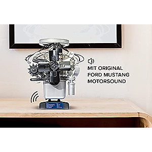 Ford 1965 Mustang V8 Engine Model Kit - Working Model Motor with Collector's Handbook