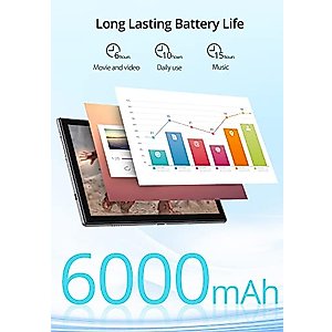 Dragon Touch Android 12 Tablets, 128GB ROM, 8GB RAM, Octa Core 2.0GHz, 10 inch IPS HD Display, 13MP Camera, 2.4Ghz & 5G WiFi, GPS - Compatible Docking Keyboard (Notepad 102 Newest)