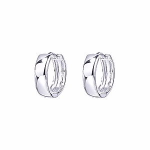 PAVOI 18K Gold Plated Sterling Silver Post Huggie Earrings - Small Hoop Earrings - Gold Vermeil for Women