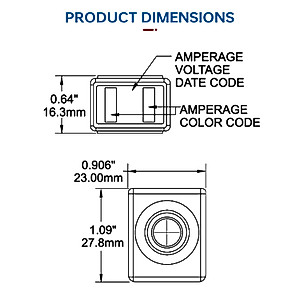 BOJACK Terminal Fuse 50A Marine Rated Battery Fuse (MRBF) 58V DC Max IP66 Waterproof for the Circuit Protection of Automobiles RVs Cranes Ships Charging Piles (50 Amp)