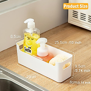 2 Pcs Kitchen Cabinet Door Organizer, Adhesive Mount Inside Cabinet Door Storage, Under Sink Door Storage Shelf for Kitchen, Bathroom, Office, Garage, Craft Room (Transparent)