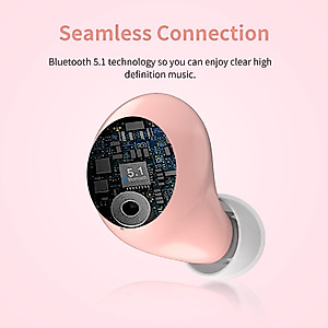 Togetface Kids Wireless Earbuds Bluetooth, Pink Cute Cat for Girls and School Classroom 5.0 with Microphone Small Ears Headphone Earphones Lightweight Premium Sound in-Ear Headset.