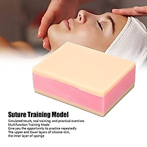 ZJchao Suture Training Model, 2 Silicone Human Skin Suture Training Model, Injection Practice Pad