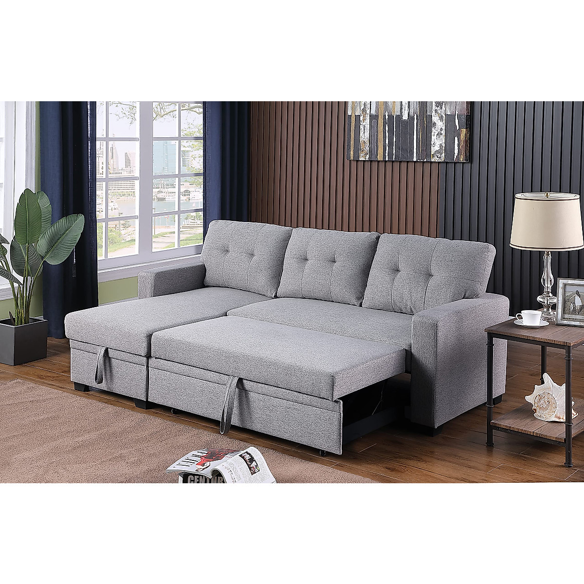 Devion Furniture DVV-5012 Sofabed, Light Gray