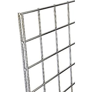 Only Garment Racks #1900C (Box of 3) Grid Panel for Retail Display - Perfect Metal Grid for Any Retail Display, 2'x 6', 3 Grids Per Carton (Polished Chrome Finish)