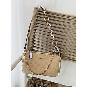 SONGKISSZQ Purse Strap Extender,Bag Extender Chain,Purse Chain Extender for Purse Handbags Shoulder Bag(White Long Round)