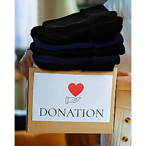 Jecery 80 Winter Beanies Hats Bulk for Homeless Cold Weather Thermal Stretch Caps Warm Knitted Cuffed Hats (Black,Dark Blue)