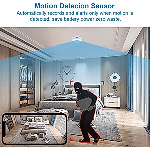 Hidden Camera Smoke Detector WiFi Spy Camera Hidden Cameras HD 1080P Wireless Small Nanny Cam with Night Vision and Motion Detection for Home Surveillance Security Cameras Indoor Wireless