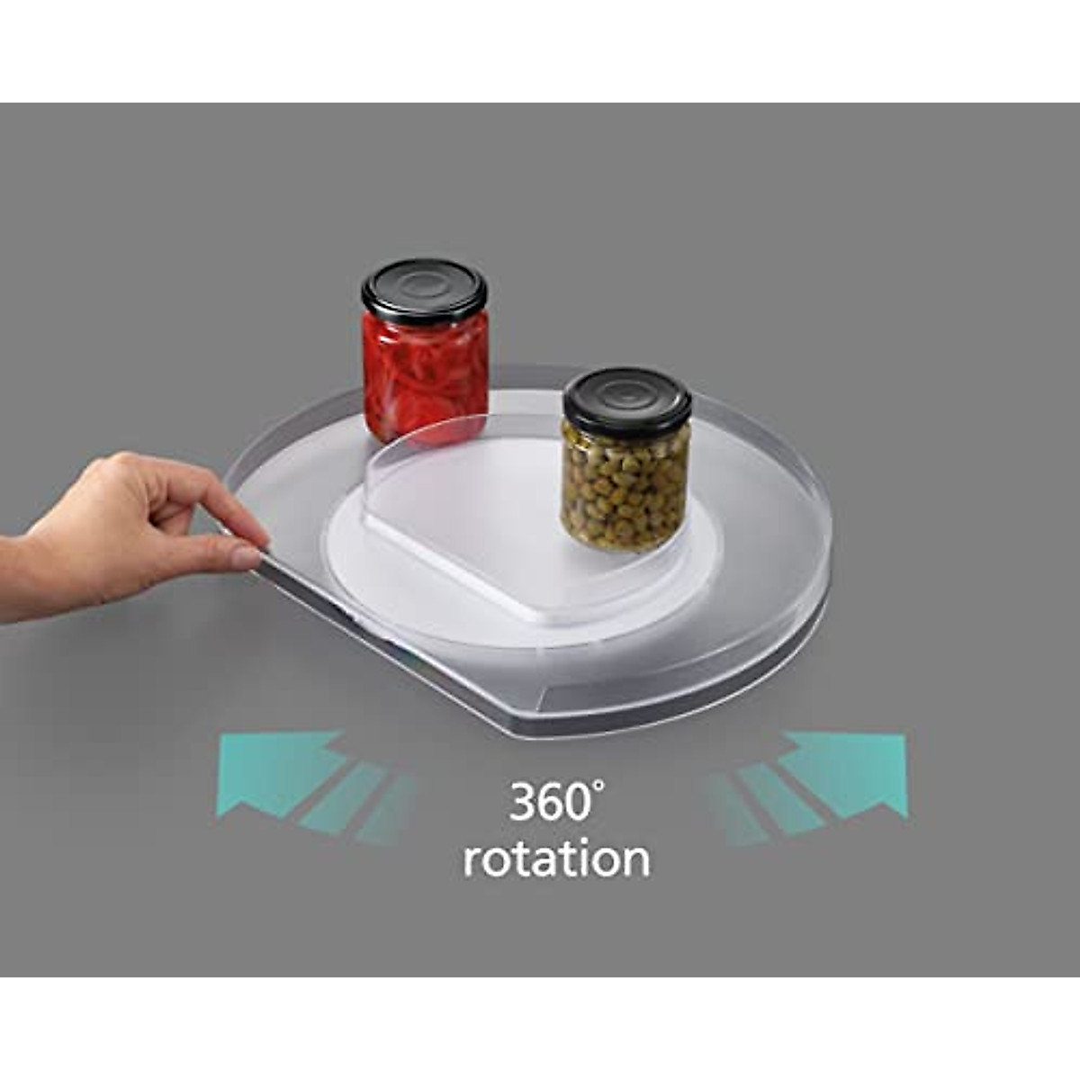 Joseph Joseph FridgeStore Rotating Organiser, One Size, Clear/Blue