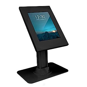 Mount-It! Anti-Theft Kiosk Stand for iPad, iPad Pro, iPad Air, Samsung Tab A | Secure iPad 10.2 Retail Kiosk | Locking Counter-Top Tablet Stand for 10.2 and 10.5" Tablets, Black