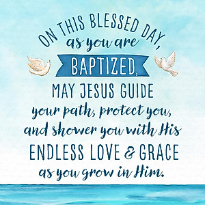 Prime Greetings Baptism Card, Made in America, Eco-Friendly, Thick Card Stock with Premium Envelope 5in x 7.75in, Packaged in Protective Mailer
