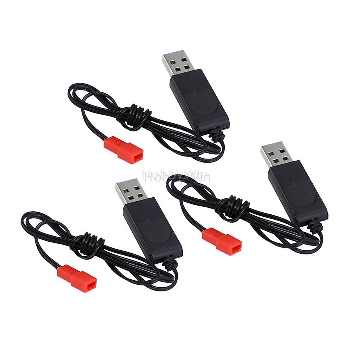 5PCS 3.7V 500mA USB Charger JST Plug with Charge lamp for 1S LiPO Li-Ion Battery