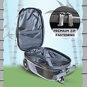 FLYTE 18 Inch Midi Kids Luggage Scooter Suitcase - Penni the Panda, Hardshell, Ride On with Wheels, 2-in-1, 25 Litre Capacity