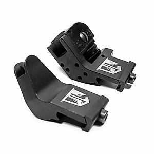 45 Degree Offset Iron Sights Canted Sights 45 Degree Iron Sights Works for Right & Left Hand Offset Iron Sights 45 Degree Backup Iron Sights Picatinny Rifle Fixed Iron Sight Front & Rear Rifle Sights