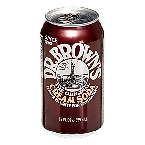 Dr. Browns Soda, Cream Soda, 12 oz can (Pack of 18, Total 216 Oz)