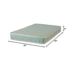 Treaton, 8-Inch Firm Double Sided Tight top Waterproof Vinyl Innerspring Mattress, Twin XL