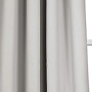 Lush Decor Insulated Grommet Blackout Curtains Panel Pair, 52"W x 95"L, Light Gray