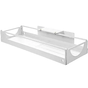 Hemoton drawer rack Under Sink Cabinet Organizer sliding kitchen storage undershelf storage basket Pull Out Shelf Drawer Basket vanity drawer Partition white dressing table carbon steel