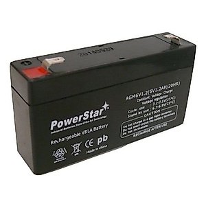 PowerStar 6VOLT 1.2AH SLA Battery 6V1.3AH 6V1.4AH 6V1.2AH - US Stock