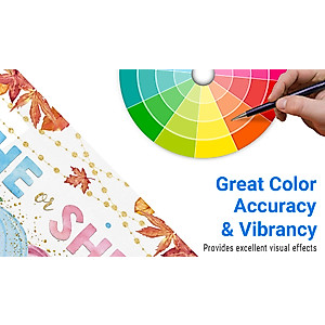 Funnytree Little Pumpkin Gender Reveal Backdrop He or She Fall Pink or Blue Boy or Girl Baby Shower Party Banner Autumn Maple Leaves Background Decor Supplies Photobooth Prop Favors Gift