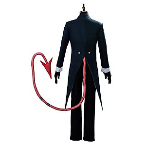 Ynscos Moxxie Cosplay Costume Tail Uniform Suit Halloween Carnival Party Costume Men Women Custom (S, Female)