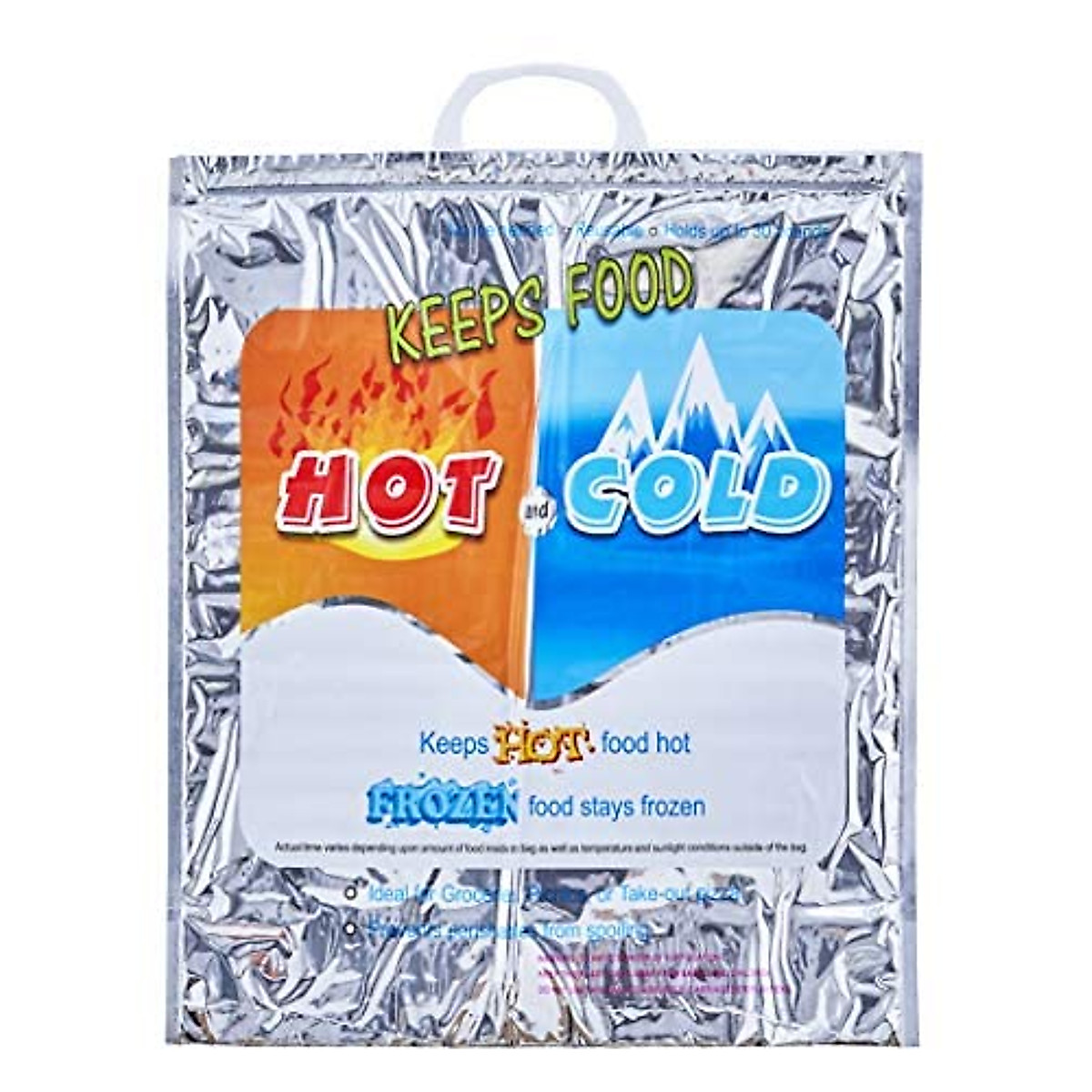 Pack of 3 Hot and Cold Insulated Bags- Food Storage for Frozen & Hot Items- Reusable Lunch Bags & Grocery Shopping Bags, Heavy Duty Refrigerated Totes, (16"x5.5"x19")