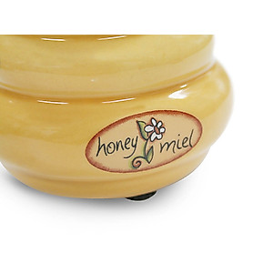 Joie Ceramic Beehive Honey Pot and Wooden Dipper, Mini