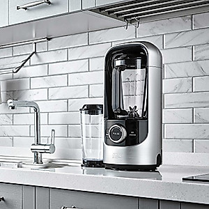 Pado Ozen 500 Vacuum Blender, Countertop Kitchen Blender for Nutrient Dense Smoothie Blends That Don't Separate, Plus Extra Vacuum Storage Container-Silver