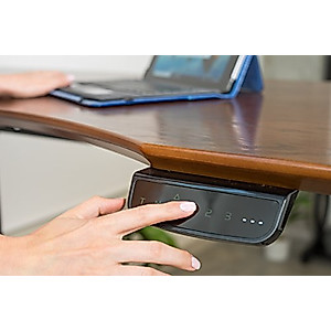 ErgoMax Adjustable Ergonomic Standing Workstation Electric Desk Frame w/Dual Motor, Tabletop Not Included, 50 Inch Max Height, Black