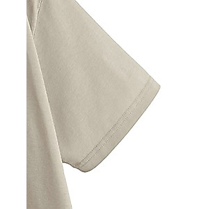 SOLY HUX Women's Graphic Letter Print T Shirt Short Sleeve Tee Top Khaki Mushroom Butterfly S