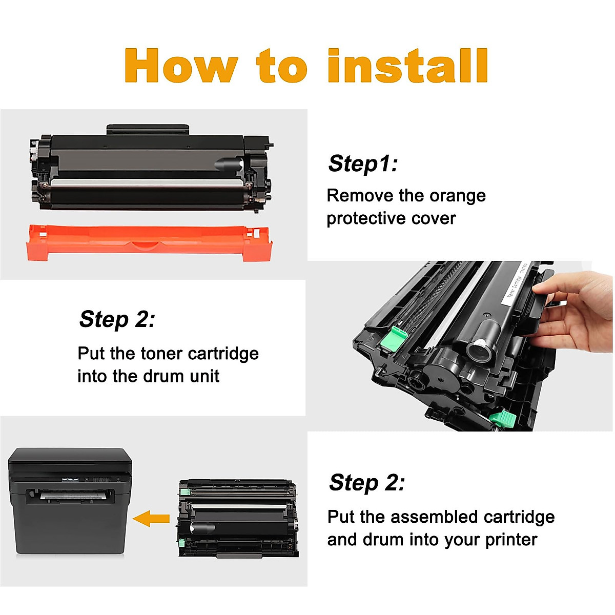 GALADA Compatible Toner Cartridge Replacement for Brother TN-730 TN730 TN-760 TN760 for MFC-L2710DW MFC-L2730DW MFC-L2750DW DCP-L2550DW HL-L2350DW HL-L2370DW HL-L2390DW HL-L2395DW Printer (2 Black)