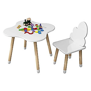 LIRUXUN Wooden Child Desk Chair Set Child Desk Activity Table Study Desk Painting Book Gift Child Dinner Table/Baby Picnic Table