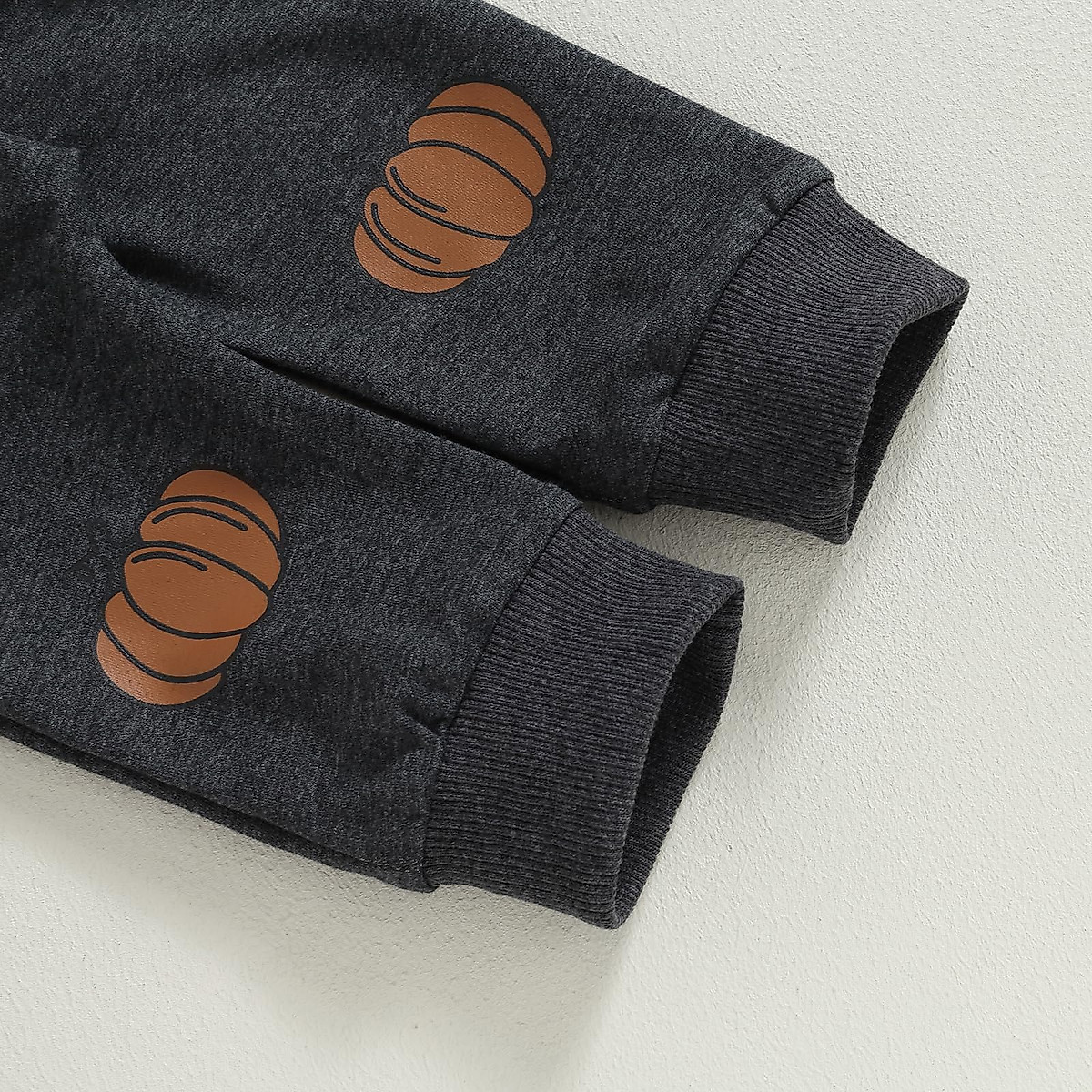 Toddler Baby Boy Halloween Outfits Tracksuit Pumpkin Print Long Sleeve Sweatshirt Elastic Pants Cute Infant Fall Clothes (Earthy Yellow, 18-24 Months)