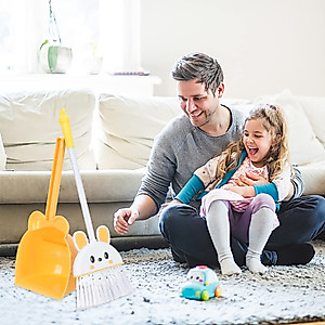 Operitacx Child Play Broom Broom and Dustpan Vacuum Cleaner Kids Set Sweeping Cleaning Props Kindergarten House Cleaning Tools for Boys and Girls Household Vacuum Cleaners Broom