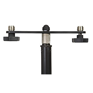 Gator Frameworks 1-to-2 Mic Mount Bar with Standard 5/8-Inch Thread Suitable for Most Microphone Stands Boom Arms (GFWMIC1TO2)