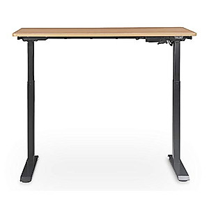 Serta Creativity Electric Height Adjustable Desk, 47" Inch Wood Desktop Sit Stand Table for Office, Work from Home Furniture, Easy to Assemble, Light Brown