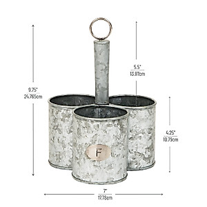 Mind Reader , Cutlery, Silverware Organizer, Utensil Caddy, Multi-Purpose Holder, One Size, Silver Metal