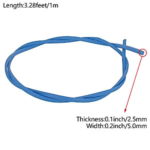 Bettomshin 3Pcs 3.28Ft Length PE Welder Rods Plastic Welding Rods, 0.2Inch Wide 0.1Inch Thick for Pipe Dustbin Fenders Blue