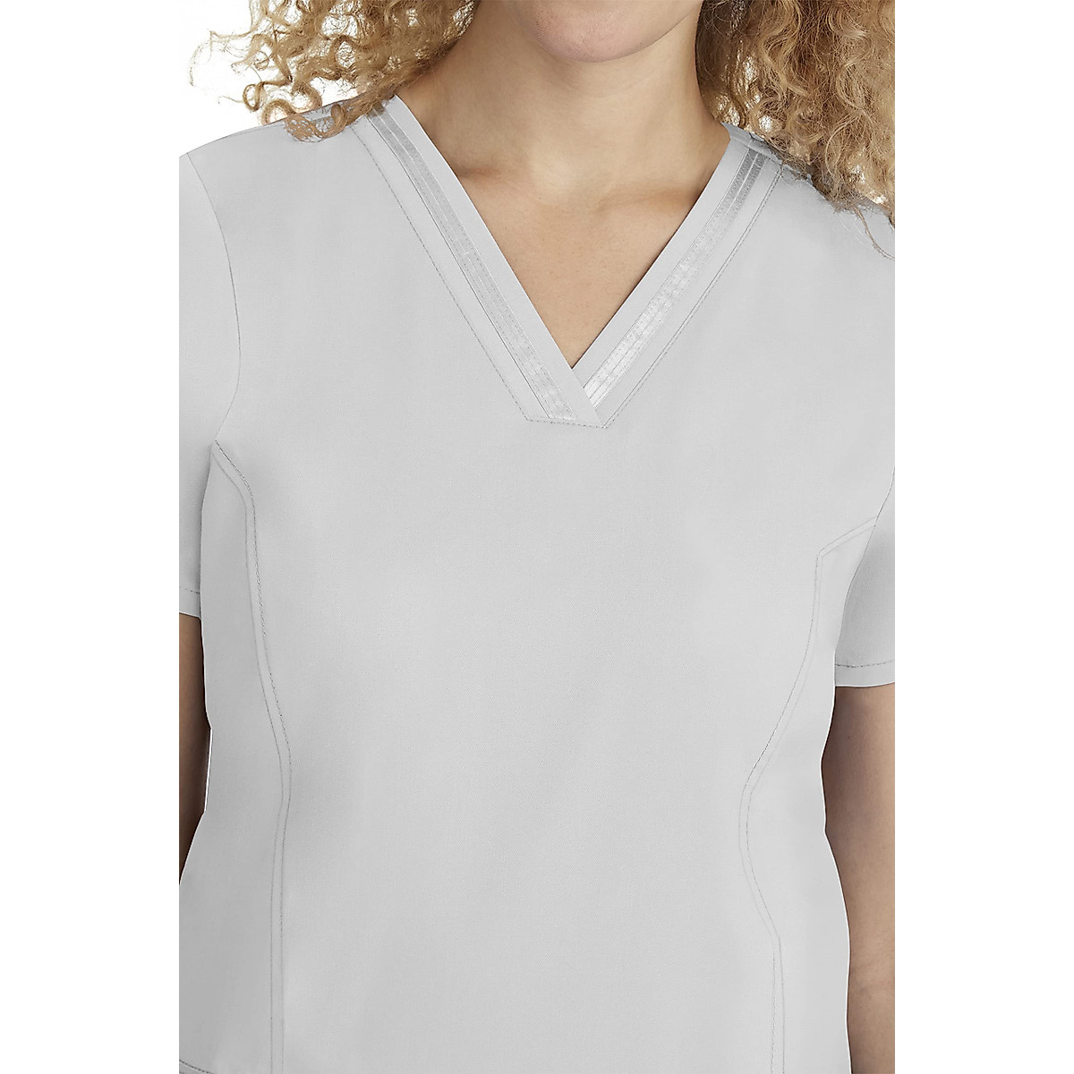 Healing Hands Scrub Top for Women with 3 Pockets and Easy Care, 2-Way Stretch Fabric 2278, M, White