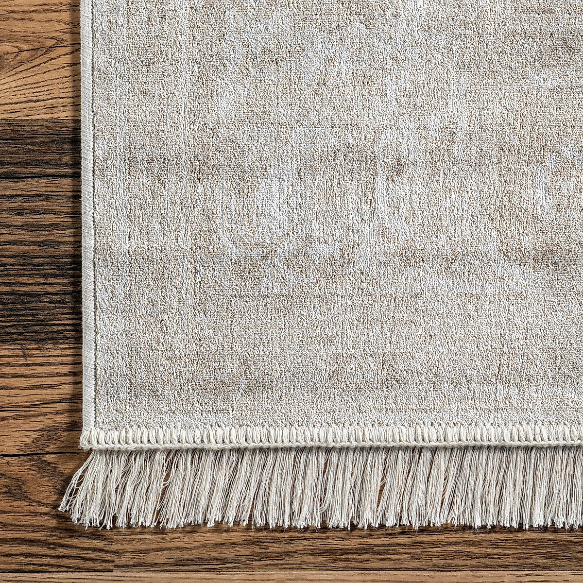 nuLOOM Elyse Vintage Floral Fringe Runner Rug, 2' 8" x 8', Ivory